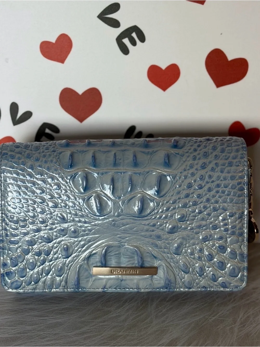 Brahmin | Bags | Brahmin Heavenly Blue Melbourne Minuette Crossbody Bag ...